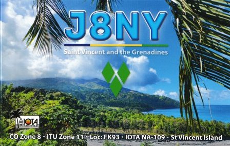 QSL from St.Vincent - Radio Station JI0VIF ex JH0GUI